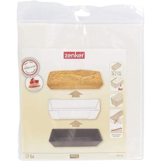 Lot de 6 Papiers Sulfurisés Rectangles pour Cake et Gâteau [107 ...