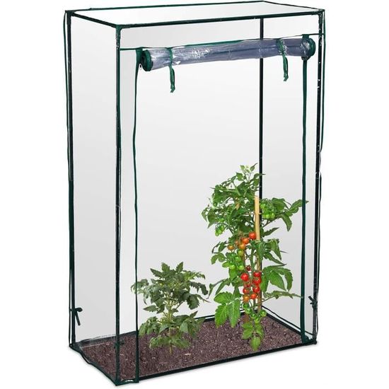 Serre pour Tomates Jardin PVC Terrasse Portable avec Porte Fermeture ...