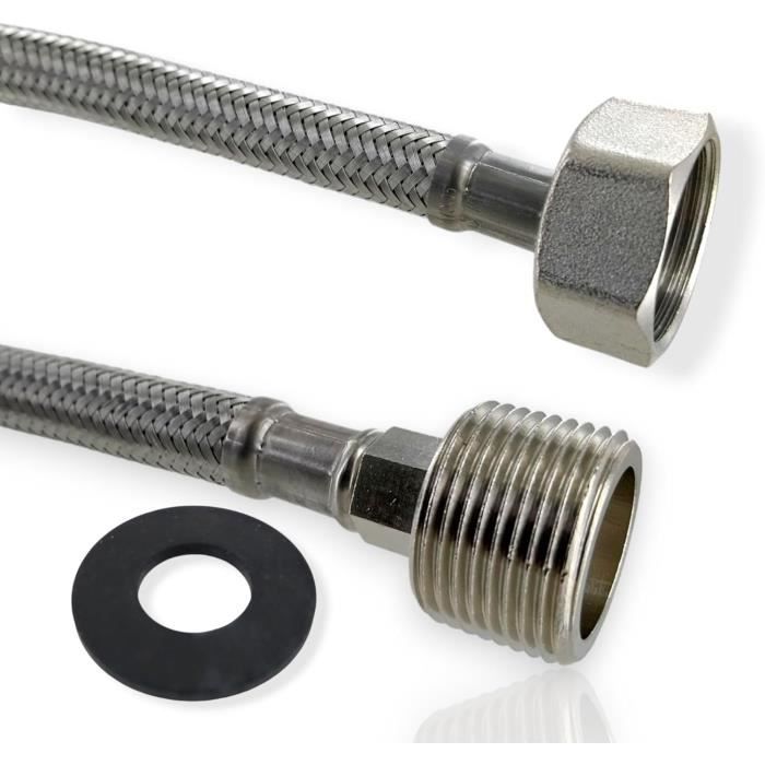 Rallonge de tuyau d'alimentation 2 m 3-4" droit-droit - 15° à +90° en acier inoxydable pour ...