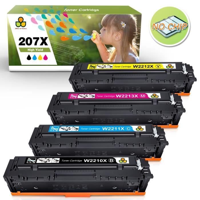 OFT 207X 207A 4 Cartouches de Toner Compatible pour HP 207A HP 207X ...
