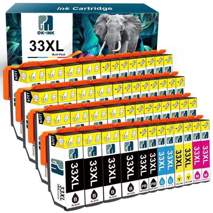 OK-INK 48 Pack Cartouche Epson 33 XL 33XL multipack Compatible avec ...