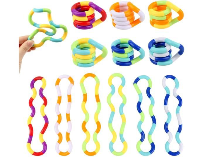 Jouet de décompression - Tangle - 6 PCS - 6 couleurs - Matériau de ...