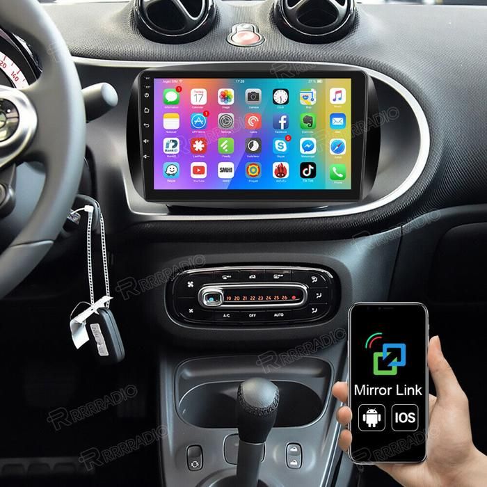 IBEAFILLY Autoradio pour Mercedes Benz Smart Forfour Fortwo 453,CarPlay 9 pouces Android 13 GPS ...