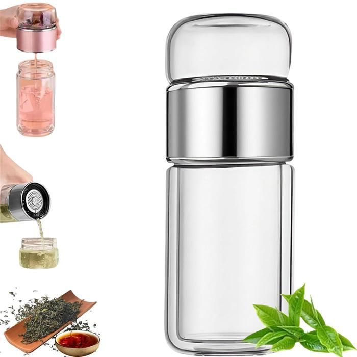 Infuseur à thé en verre infuseur à thé intelligent 3 en 1 infuseur à ...