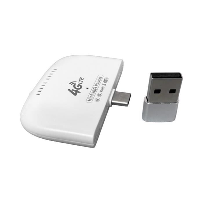 Blanc - Permanence modem WiFi 4G avec adaptateur USB, point d'accès ...