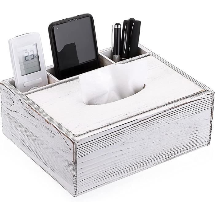 Boîte À Mouchoirs Rectangulaire Vintage En Bois Avec 3 Compartiments ...