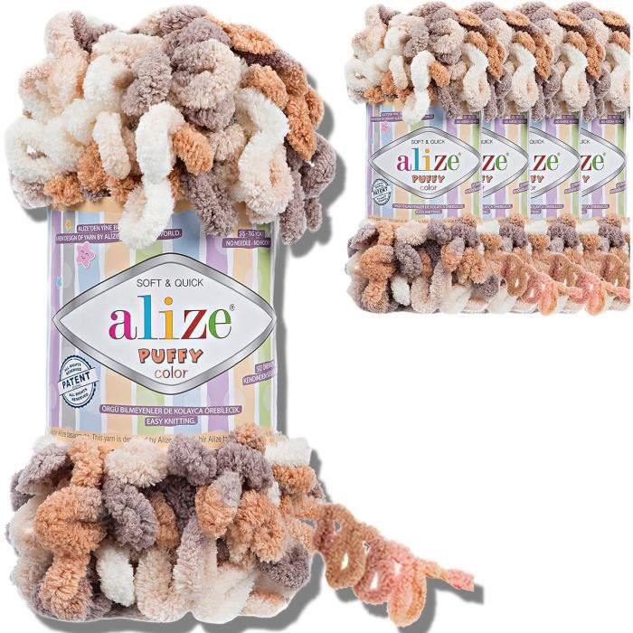 Alize 5926 Lot De 5 Pelotes De Laine Turque Puffy-Super Bulky-Pelote ...