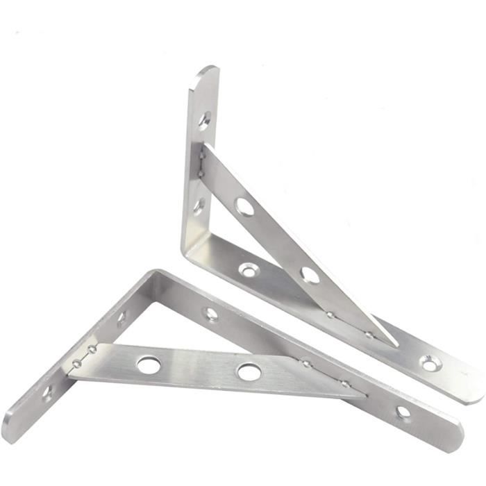 Équerre pour Étagère d'angle Brace, 2Pcs 147 x 100 mm Support d'étagère ...