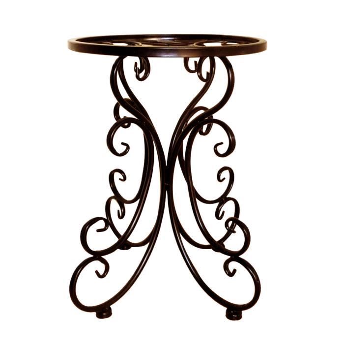 Support de Pot de Fleur - Brown - Fer Forgé - Diamètre 25 cm - Hauteur ...