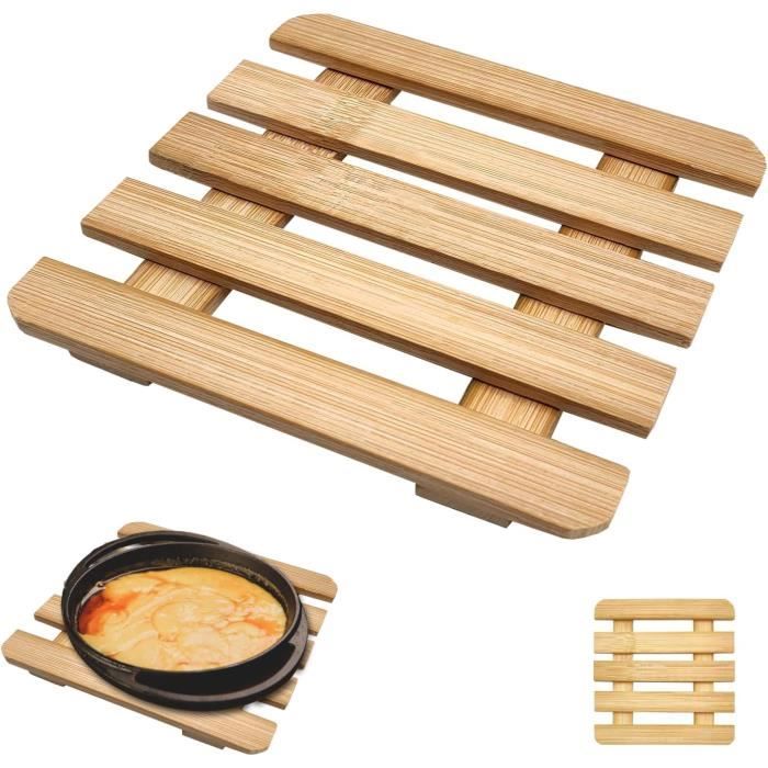 Dessous De Plat En Bois De Bambou Résistant À La Chaleur - Tapis De Table Pour Casseroles Et ...