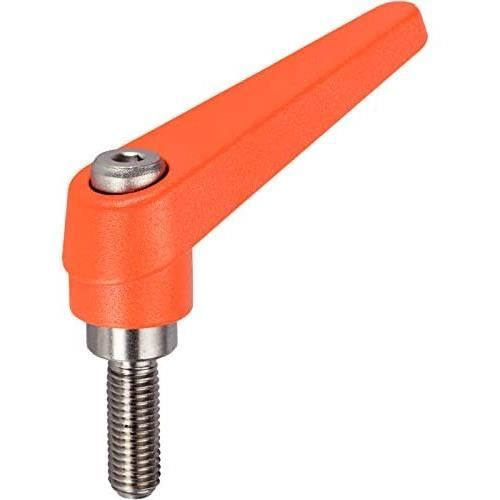 HALDER Levier de serrage réglable Orange d1 = 25 mm / d2 = M12 / l1 = 32 mm - 24390.0551 ...