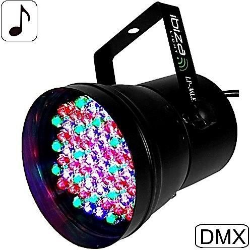 Projecteur PAR-36 de 61 LEDs RVB avec DMX IBIZA LIGHT LP36LED ...