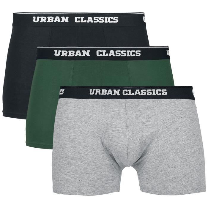 Boxers Urban Classics - Lot De 3 Homme Noir/Gris/Vert Noir/gris/vert ...