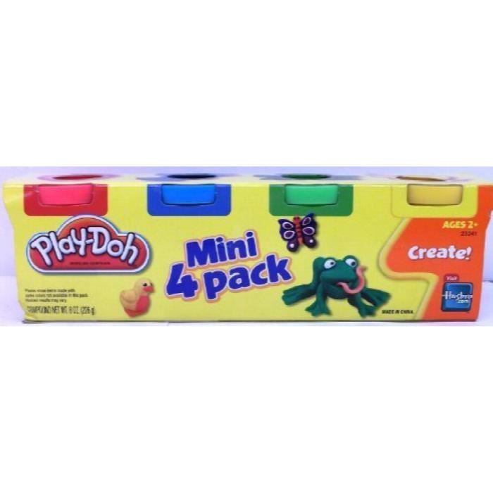 PLAY-DOH Mini 4 Pack Modelling Compound Tub Pack Playset - Yellow Green ...