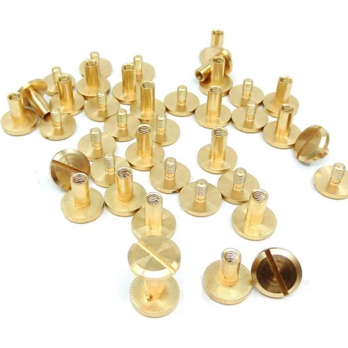 Dancepandas Vis de Reliure Chicago Laiton 20 Pièces Métal Chicago ...