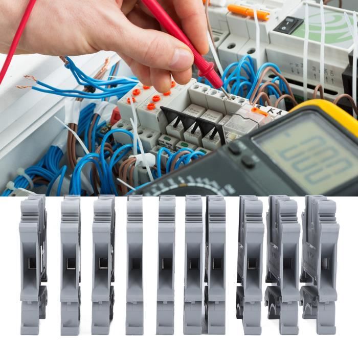 Bornier à vis Lot de 100 bornes combinées en cuivre pour montage sur ...