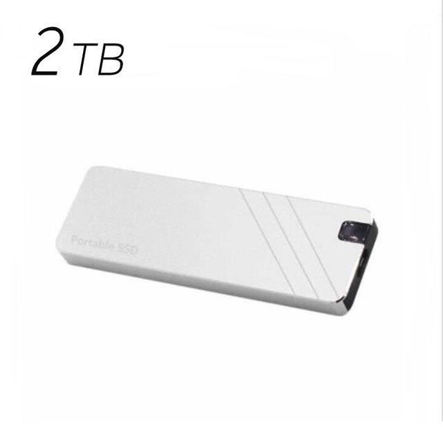Disque dur externe,2TB Silver--Disque SSD externe portable haute ...