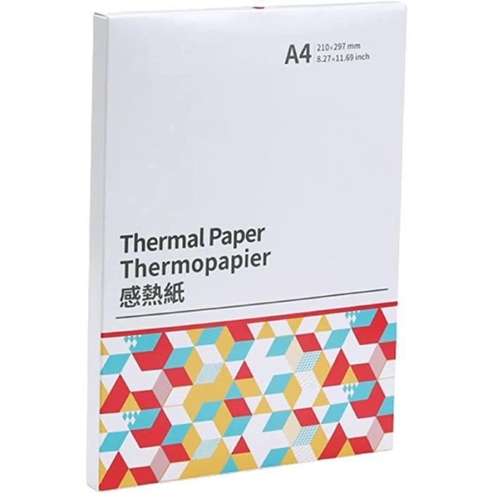 Papier thermique A4 - ZGEER - 200 feuilles - Compatible HPRT MT800 ...