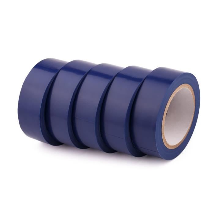 5 X Ruban Isolant Pvc Pour Isolation Électrique - Bleu - 5 Pièces Ruban ...