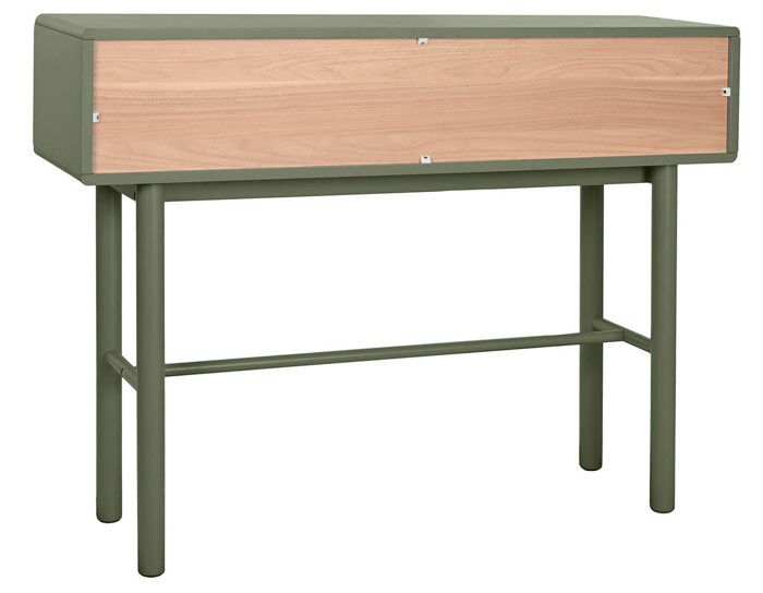 Meuble console, table console en bois coloris vert - longueur 120 x ...