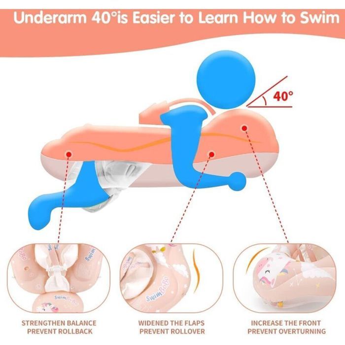 LGPS® Bouée pour bébé, siège de piscine pour bébé avec toit amovible ...