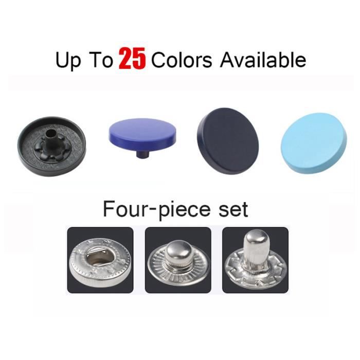 12.5mm-20 Sets - Bouton bleu royal - Lèvent Métalliques en Cuir ...