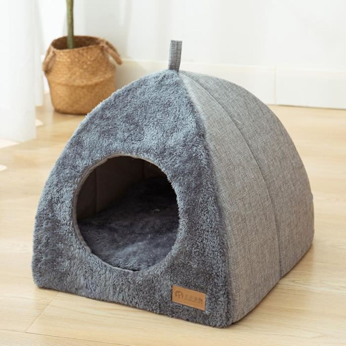 Grotte pour Chat,ITOOBE Panier Lit Niche Cabane pour Chat Maison Chat ...
