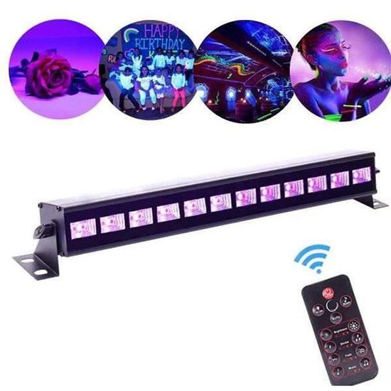 UV LED Bar 12LED-Jeux de Lumière Barre UV-Projecteur Lampe DJ Disco LED PAR Lampe Wall Washer ...