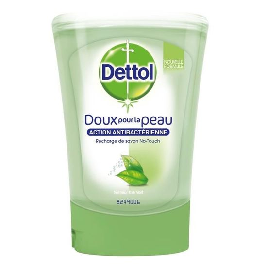 LOT DE 3 - DETTOL Savon antibactérien thé vert recharge de 250 ml ...