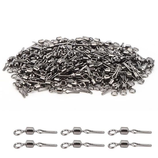 Émerillon de pêche - VGEBY - Noir - Diamètre intérieur 18,2 mm ...