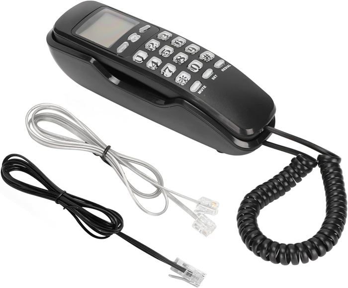 Default Téléphone Filaire Trimline Mural, Réduction du Bruit en Un Clic, Identification de L ...