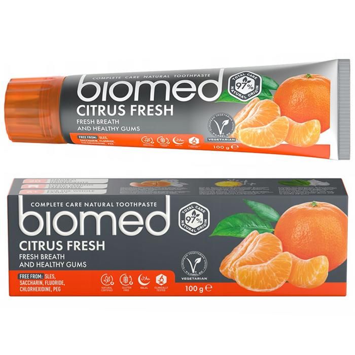 Dentifrice - Splat Biomed Citrus Fresh 100 g - Vegan - Renforce l'émail ...