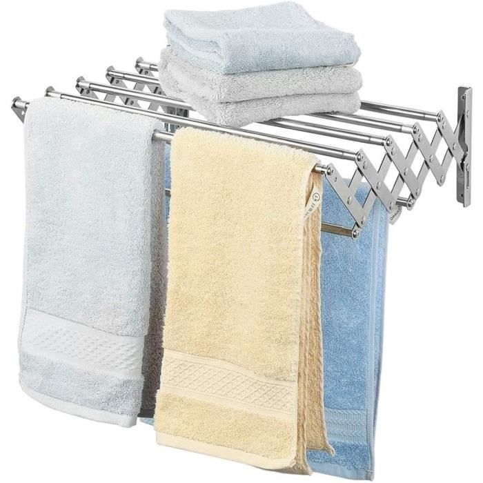 Étendoir Séchoir A Linge Mural Acier Inoxydable Séchoir Mural ...