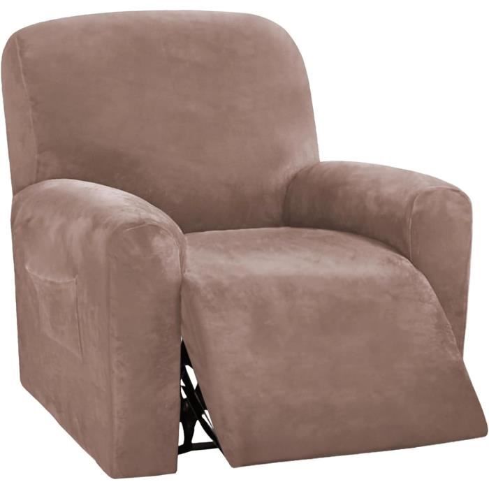 Housse de Fauteuil Housse Fauteuil Relax, Couleur Unie 1-2-3 Place ...