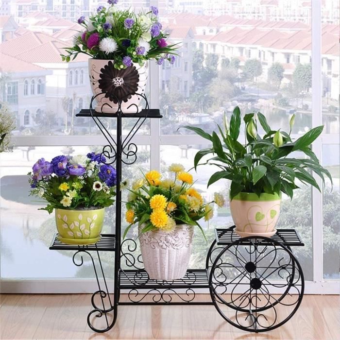 Stand de Plante, Stand de Fleurs En Fer Forgé, Pot de Fleur Multicouche ...