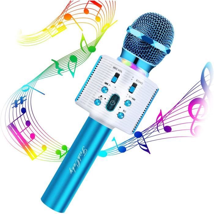 Microphone Karaoké Bluetooth, 4 en 1 Micro Enfant pour Chanter Fille ...