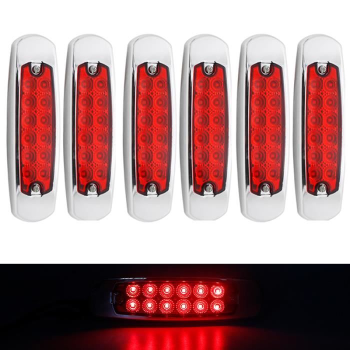 6pcs rouge - Lumière Latérale Jaune À Led Pour Voiture Et Camion ...