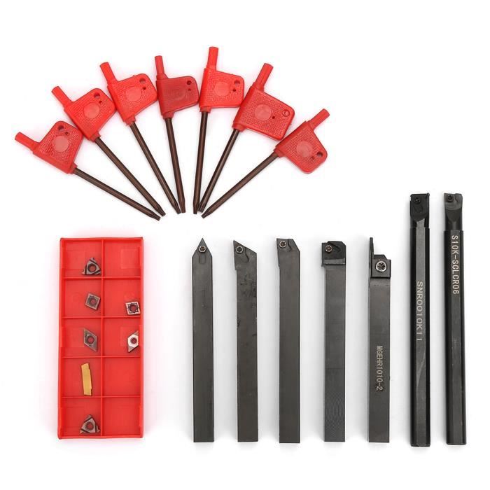 Porte-outil de tournage de tour, insert en carbure DCMT CCMT, insert de lame en carbure ...