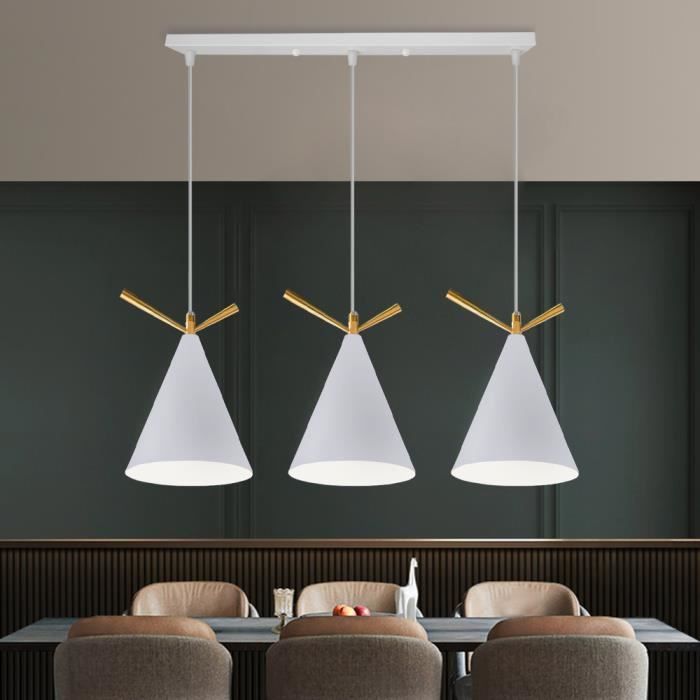 Axhup Lustre Simple Forme De Cône Triangulaire Simple Classique Salle À ...