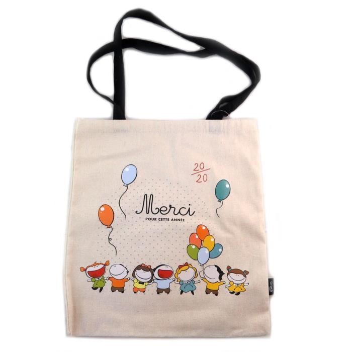 Sac coton - Tote bag 'Merci pour cette année' (Maître - Maîtresse ...