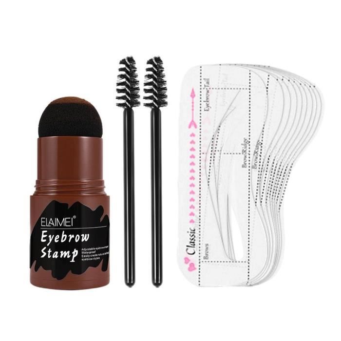 Kit de mise en forme de tampon à sourcils Tampon à poudre pour sourcils ...