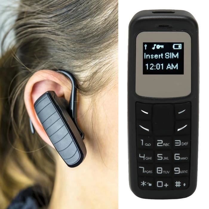 Mini téléphone portable QIILU - Blanc - Réseau 2G GSM - Lecteur de ...