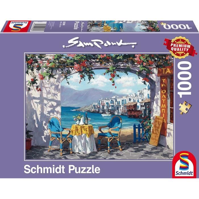 SCHMIDT SPIELE Sam Park Puzzle Adulte Rendez-Vous A Mykonos. 1000 ...