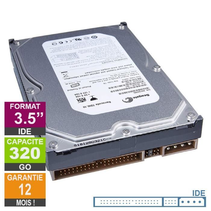 Disque Dur 320Go IDE 3.5 Seagate Barracuda 7200.10 ST3320620A 7200rpm ...