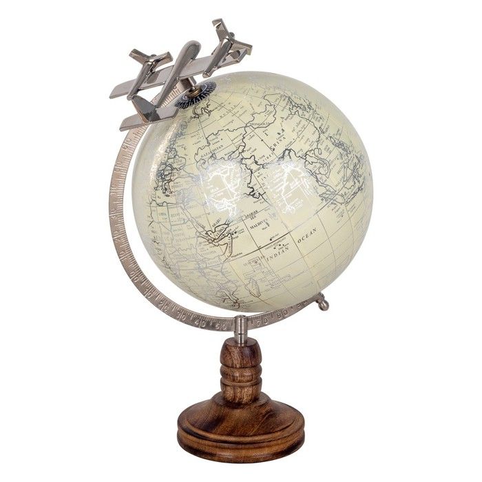 Globe - ORIGEN - Planisphere - Blanc - Rond - 35x25x20cm - Cdiscount ...