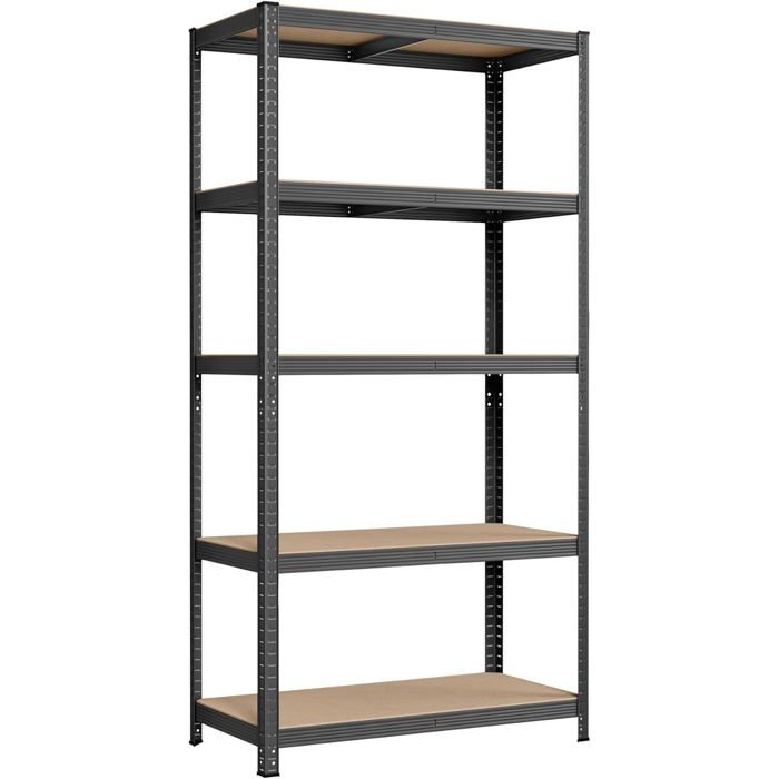 Étagère De Rangement En Acier 5 Niveaux Songmics Capacité 600 Kg Gris Cdiscount Maison