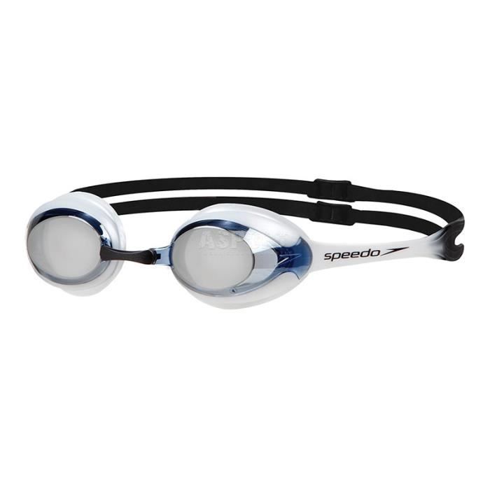Lunettes de natation Speedo Merit Mirror blanc bleu avec verres teints Cdiscount Sport