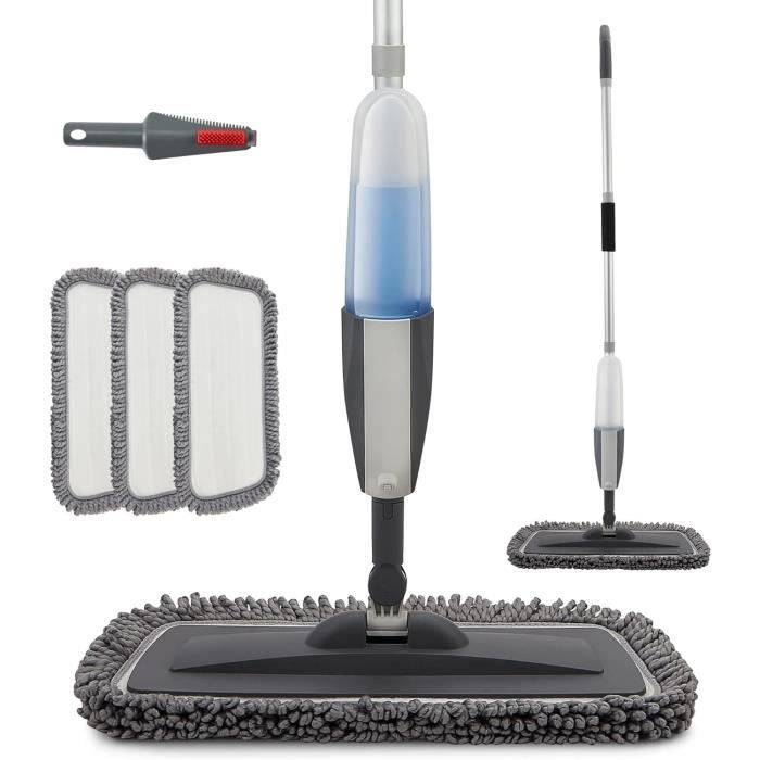 Balais Serpillère, Spray Mop avec 3 Tampons de Vadrouille de Rechange ...