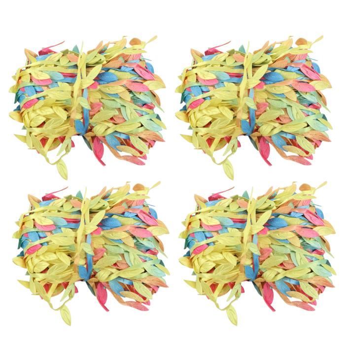Ruban Feuille Colorée Décoration Cadeau Fête Artisanat Lot de 4 ...