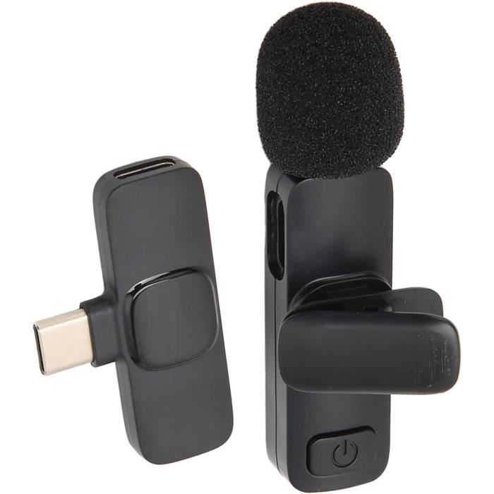 Microphone Lavalier Sans Fil, Suppression Du Bruit De Transmission Longue Portée K9 Type C Micro ...